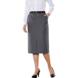 CR&Eacute;ATION L Damen Webrock mit Deko-Patte dunkelgrau-meliert Gr&ouml;&szlig;e 38