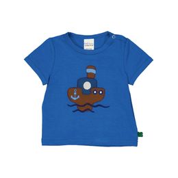 Fred's World by GREEN COTTON Fred's World By Green Cotton T-Shirt Jungen Gr&ouml;&szlig;e 92 blau / braun / wei&szlig;