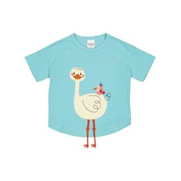 Fred's World by GREEN COTTON Fred's World By Green Cotton T-Shirt M&auml;dchen Gr&ouml;&szlig;e 86 hellblau / dunkelorange / rosa / wei&szlig;