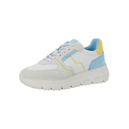 Tamaris Sneaker Damen Gr&ouml;&szlig;e 40 hellblau / gelb / hellgrau / wei&szlig; Sommerschuhe