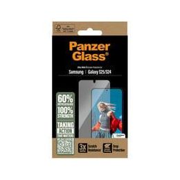 PanzerGlass Displayschutz Ultra-Wide Fit, Schutzfolie transparent, Samsung Galaxy S25 / S24, EasyAligner