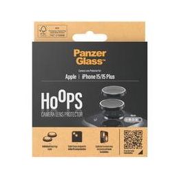 PanzerGlass Hoops Kameraschutz, Schutzfolie schwarz, iPhone 15 Plus / 15