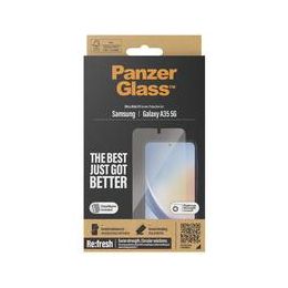 PanzerGlass Displayschutz Ultra-Wide Fit, Schutzfolie transparent, Samsung Galaxy A35 5G, EasyAligner