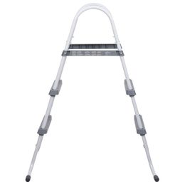 vidaXL Pool-Leiter Grau 84 cm Stahl