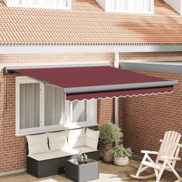 vidaXL Markise Manuell Weinrot 300x250 cm