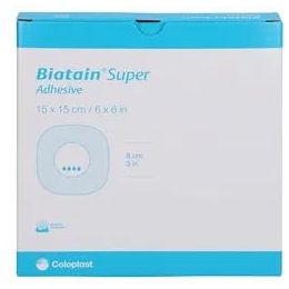 Coloplast Biatain Super Selbst-Haftend Superabs.15x15cm 10 ST