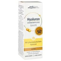 Medipharma Cosmetics Hyaluron Sonnenpflege Gesicht Get&ouml;nt LSF 50+ 50 ML