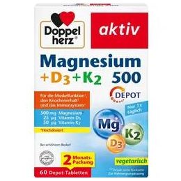 Doppelherz Magnesium 500 + D3 + K2 Depot 60 ST