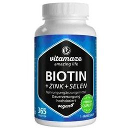 Biotin 10mg Hochdosiert + Zink + Selen 365 ST
