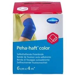 1001 Artikel Medical Peha-Haft Color Fixierbinde 6 cmx4 M Blau 1 ST