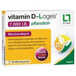 Dr. Loges + Co. GmbH Vitamin D-Loges 7.000 I.e. Pflanzlich Wochendepot 90 ST