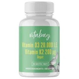 Vitamin D3 Depot 20000 Ie + Vitamin K2 200 Mcg 180 ST
