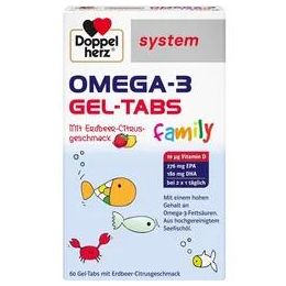 Queisser Doppelherz Omega-3 Gel-Tabs Family Erdb.-Ci System 60 ST