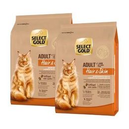 SELECT GOLD Hair+Skin Adult Lachs und Gefl&uuml;gel 2x2,5 kg
