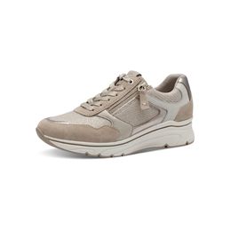 Tamaris Sneaker low ' 1-23739-44 ' Damen Gr&ouml;&szlig;e 42 beige / silber