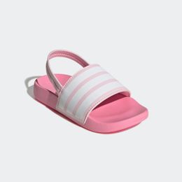 Badesandale adidas Sportswear "ESTRAP KIDS ADILETTE", Gr. 28, pink (clear pink, cloud weiß, bliss pink), Synthetik, Textil, Sportlich, Schuhe