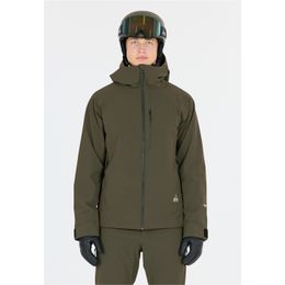Skijacke SOS "Cervinia", Herren, Gr. L, grün (dunkelgrün), 86% Polyamid, 14% Elasthan, unifarben, normal, ohne Ausschnitt, Jacken, im wasserdichten Design