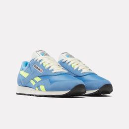 Reebok CLASSIC Herren Sneaker "CLASSIC NYLON", Gr. 44essentialblau, solaracidgelb, vtgchalk, Leder, Synthetik, Textil, Schuhe