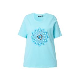 Ulla Popken T-Shirt Damen Gr&ouml;&szlig;e XXXL/4XL azur / aqua / hellgr&uuml;n / wei&szlig;