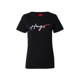 Hugo T-Shirt 'Deloris_3' Damen Gr&ouml;&szlig;e S mint / flieder / hellpink / schwarz
