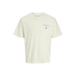 Jack & Jones Plus Jack & Jones Plus T-Shirt 'JORMYK' Herren Gr&ouml;&szlig;e 6XL creme / azur / hellorange / naturwei&szlig;
