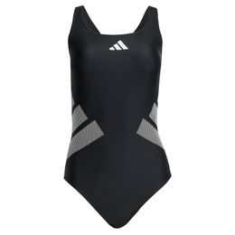 adidas Performance Sportbadeanzug 'Logo C-back' Damen Gr&ouml;&szlig;e XS grau / schwarz / wei&szlig;