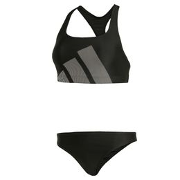 adidas Performance Sportbikini 'Big Bars' Damen Gr&ouml;&szlig;e XS schwarz / wei&szlig;