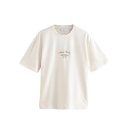 next T-Shirt Herren Gr&ouml;&szlig;e 4XL ecru / schwarz
