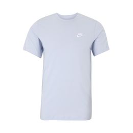 Nike Sportswear T-Shirt 'Club' Herren Gr&ouml;&szlig;e S taubenblau / wei&szlig;