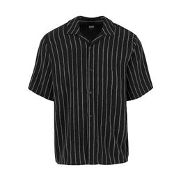 Urban Classics Striped Crinkle Resort Shirt ' ' Herren Gr&ouml;&szlig;e M schwarz / offwhite