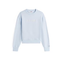 Tommy Hilfiger Sweatshirt Damen Gr&ouml;&szlig;e L hellblau / wei&szlig;