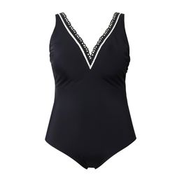 Ulla Popken Badeanzug Damen Gr&ouml;&szlig;e M/L schwarz / wei&szlig;