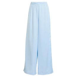 adidas originals Hose 'Satin Wide Leg Pants Ruffle' Damen Gr&ouml;&szlig;e 34 hellblau / wei&szlig;