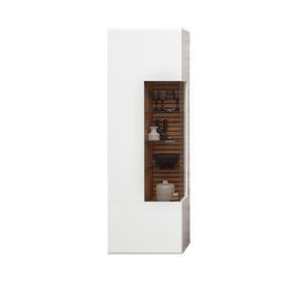 Wohn-Concept Fresno Vitrine links/rechts Holzwerkstoff Weiß matt/Eiche Artisan