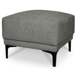 OTTO HOME Polsterhocker »Xander« Breite 58 cm, Soft-Touch Chenille, schwarze Metallfüße green