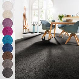 ANDIAMO Teppichboden &raquo;Sophie, Frisee-Velours, Made in Netherlands&laquo; rechteckig 12 mm H&ouml;he Uni Farben, Breite 400 cm oder 500 cm, strapazierf&auml;hig & pflegeleicht