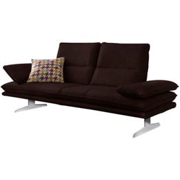 W.Schillig 2,5-Sitzer &raquo;broadway Designsofa mit hohem Sitzkomfort&laquo; Sitztiefenverstellung, Kopfteil- & Seitenteilverstellung, Breite 236cm braun 