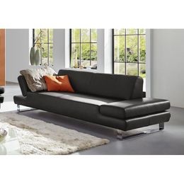 W.Schillig 3-Sitzer &raquo;taboo Designsofa mit hohem Sitzkomfort&laquo; mit &Uuml;bertiefe, inklusive Armlehnenverstellung grau Flachgewebe S22 (100% Polyester);Stoff