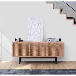 WOODMAN Sideboard &raquo;Malena&laquo; Kommode mit Push-to open Funktion, Breite 175 cm, FSC braun