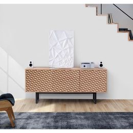 WOODMAN Sideboard &raquo;Millie&laquo; Kommode mit Push-to open Funktion, Breite 175 cm, FSC braun
