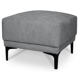 OTTO HOME Polsterhocker »Xander« Breite 58 cm, Soft-Touch Chenille, schwarze Metallfüße dark grey