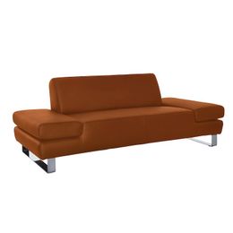 W.Schillig 2-Sitzer &raquo;taboo Designsofa mit hohem Sitzkomfort&laquo; mit Normaltiefe, inklusive Armlehnenverstellung braun Flachgewebe S22 (100% Polyester);