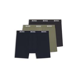 BOSS Boxershorts »BoxerBrLong 3P Power« Open Miscellaneous 989 L L 3er lange Boxershorts von BOSS
