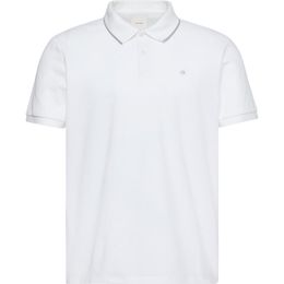Calvin Klein Herren Poloshirt &raquo;SS RFND PQ TPPD CLSS&laquo; Mit Rundhalsausschnitt wei&szlig; XL