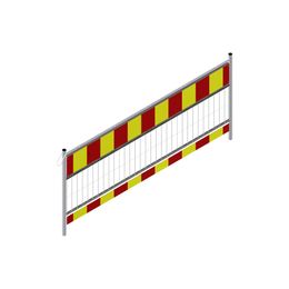 Schake Schrankenzaun nach TL, L&auml;nge: 2,40 m, Folie Typ 2, rot / gelb (333242SK)