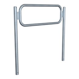 Schake Anlehnb&uuml;gel 1425mm lang H&ouml;he &Uuml;berflur 900mm Rohrrahmen aus 48mm, senkrechtes Standrohr aus 60mm Rundrohr, feuerverzinkt (422_10)