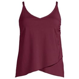 LANDS' END Tankinitop mit Tulpensaum chlorresistent, Damen,  Rot, Nylon-Mischung, by Lands' End