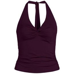 LANDS' END Neckholder-Tankinitop, Damen,  Lila, Nylon-Mischung, by Lands' End