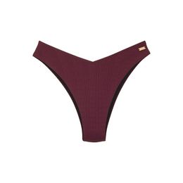 Copenhagen Studios Bikini-Hose »Nela« in V-förmiger Schnittform weinrot 40 - N-Gr N-Gr 40 Modische Strukturware im Steifendesign