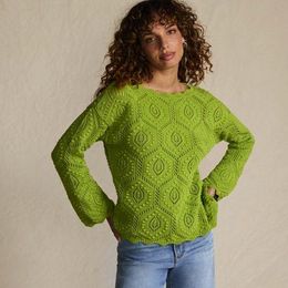 LANDS' END Noppenpullover, Damen,  Gr&uuml;n, Baumwolle, by Lands' End